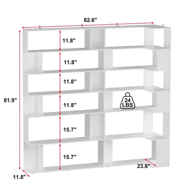 81.9"H Bookshelf Free Combination Shelf Creative Bookcase Bathroom ...