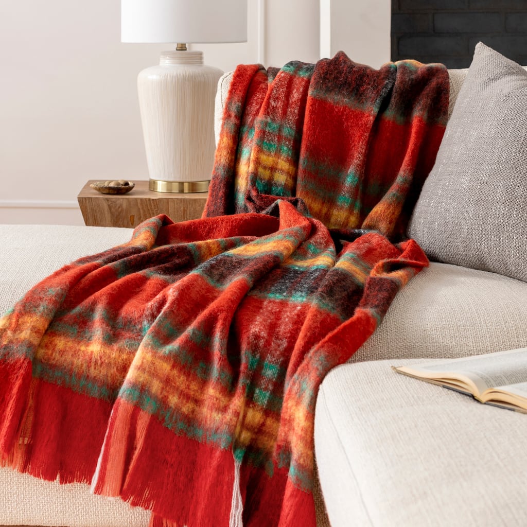 Harriet Modern Rustic Red Plaid Throw - Overstock - 35032520
