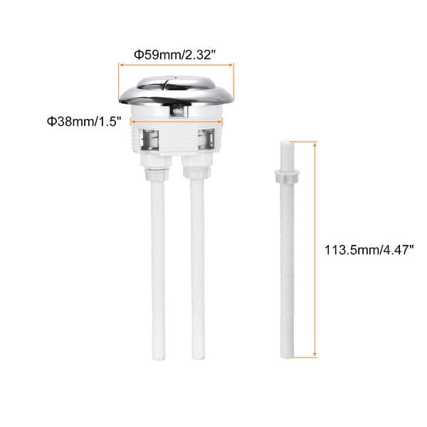 Toilet Tank Button Dual Push Flushing Toilet Button for 1.89" Hole ...