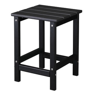 Outdoor High Density Polyethylene 14" Square Side Table - Bed Bath ...