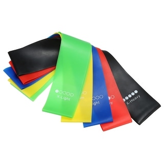 10pcs Resistance Bands Set with 5 Levels, Black, Blue, Green, Yellow ...
