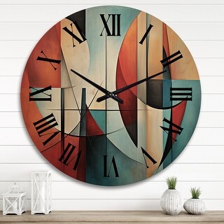 Designart "Cubism Geometric Portrait III" Cubism Oversized Wood Wall ...