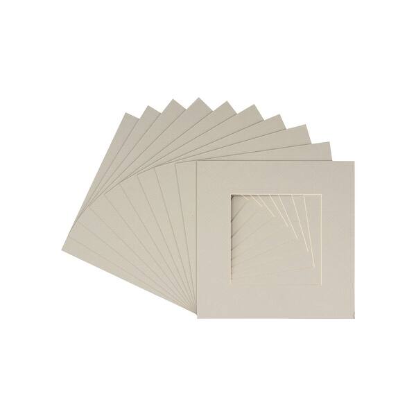 12x12 Mat for 8x8 Photo - Taupe Beige Matboard for Frames Measuring 12 ...