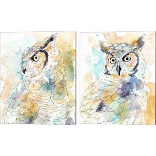 Annie Warren 'Owl Majestic' Canvas Art (Set of 2) - Bed Bath & Beyond ...