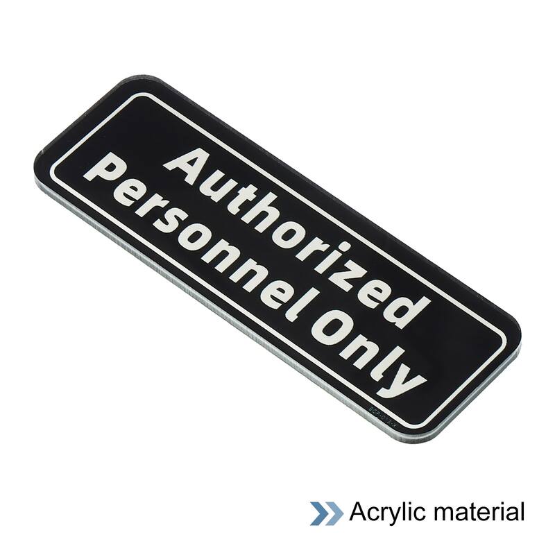 6"x2" Authorized Personnel Only Sign Self Adhesive Door Mount Sign ...