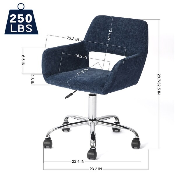 ROSS Adjustable Height Seat with Upholstery and Mid Back Support Ergonomic Office Chair with Arms Bed Bath Beyond 42433948