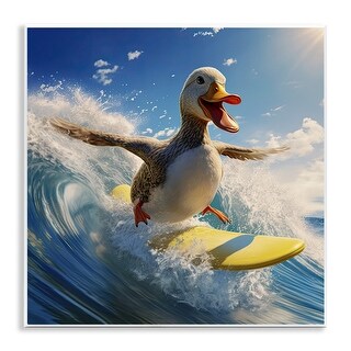 Stupell Happy Surfing Duck Wall Plaque Art Design By Jim Baldwin - Bed ...