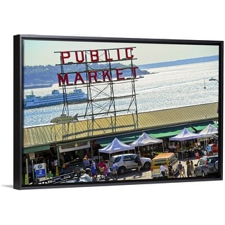 "People in a public market, Pike Place Market, Seattle, Washington ...