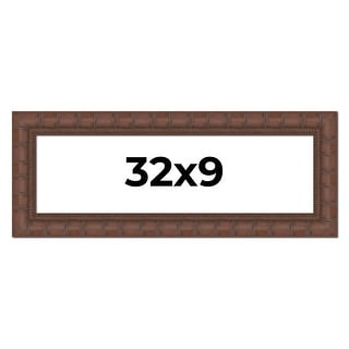 32x9 Frame Pewter Solid Wood Picture Frame Width 1.625 Inches ...