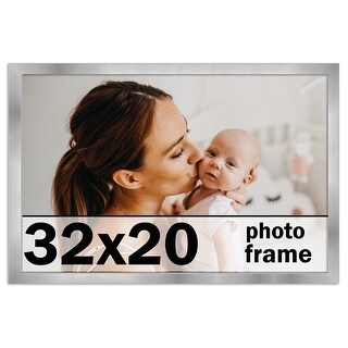 32x20 Frame Stainless Steel Silver Picture Frame - Modern Photo Frame ...