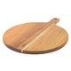MegaChef 12 Inch Acacia Wood Round Serving Board with Handle - Bed Bath ...