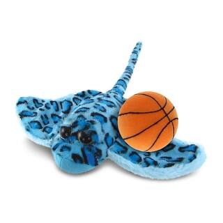 DolliBu Huggable Blue Stingray Stuffed Animal with Basketball Plush ...