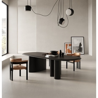 Modrest Summit Modern 118" Black Ash Dining Table - Bed Bath & Beyond ...