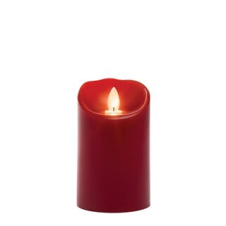5" Red Smooth LED Pillar Candle - 3"L x 3"W x 5"H - Bed Bath & Beyond ...