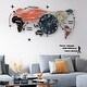 29.1"x13.4" Modern World Map Wall Clock Acrylic & Glass Home Decor Art ...