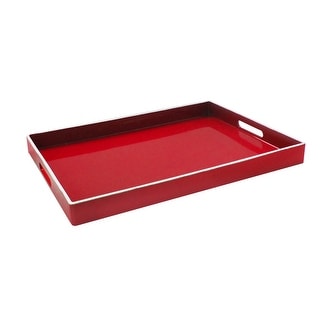 Trina Turk Red & White Rect Tray - Bed Bath & Beyond - 30900499