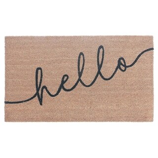 Coir Door Mat Hello - Bed Bath & Beyond - 42201902