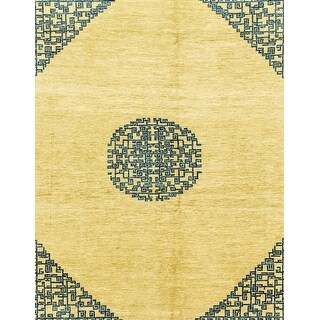 Ahgly Company Machine Washable Abstract Yellow Area Rugs - Bed Bath ...