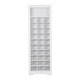 Modern Shoe Cubby Console with 30 Compartments, Multi-functional Rack ...
