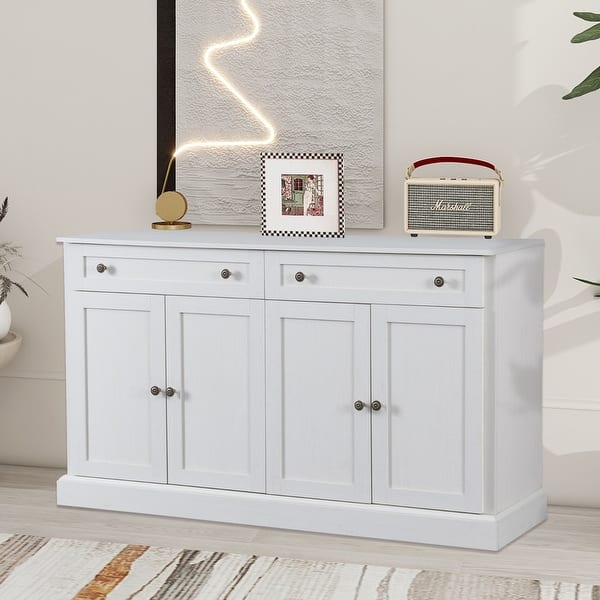 Sideboard with 2 drawers Storage self-service cabinet Modern 4-door ...