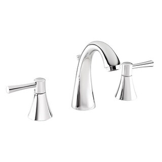 Belanger Two Handle Widespread Bathroom Faucet, Polished Chrome - Bed ...