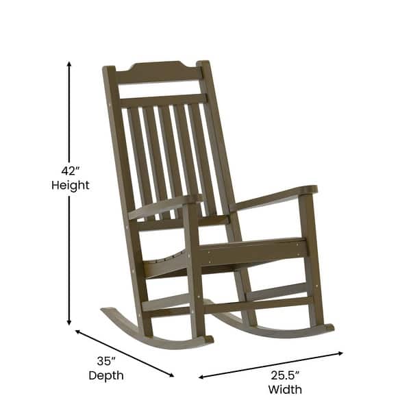 All-Weather Rocking Chair in Faux Wood - Patio and Backyard Furniture ...