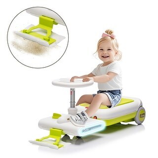 12V Kids Cleaning Go Kart with Washable Mop, 55W Motor, Built-in Music ...