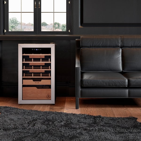 Newair x Boveda 500 Count Electric Humidor, Spanish Cedar Shelves ...