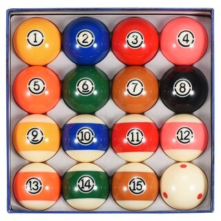 Billiard Pool Ball Set 2-1/4" Full 16 Standard Pool Billiard Pool Table ...