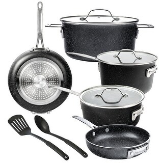Granitestone Stackmaster 10 Piece Space Saving Nonstick Cookware Set ...