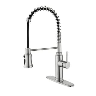 Pull down Single Handle Spring Kitchen Faucet - Bed Bath & Beyond ...