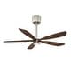 Phantom Satin Nickel/Dark Maple 54-inch LED DC Motor Ceiling Fan - Bed ...