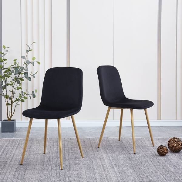 Comfy Dining Chairs Set of 4 Modern Side Chairs with Durable Wood Legs ...