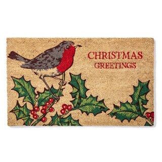 Entryways Victoria and Albert Museum Festive Robin Coir Doormat - Bed ...