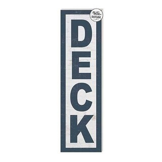 Rectangular “Deck” Rectangular Outdoor Wall Sign - 35" - Blue and White ...