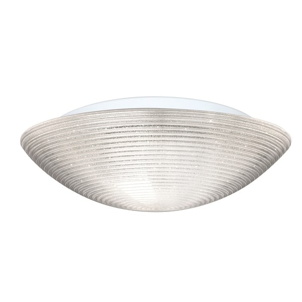 Besa Lighting 9116GLC Glitter 3 Light Flush Mount Ceiling Fixture with ...