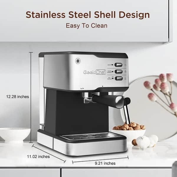 20Bar Espresso Machine Coffee Maker Milk Frother 1.5L Tank - Bed Bath ...