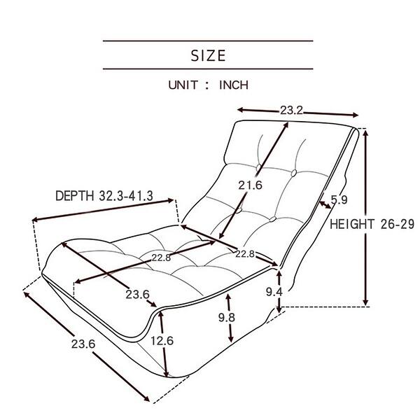 Folding Japanese Chair Lazy Sofa Tatami Balcony Reclining chair - Bed ...