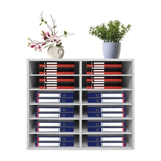12-Slot PVC Desktop Organizer for Multi-Functional Office Storage - Bed ...