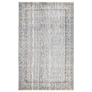 ECARPETGALLERY Hand-knotted Color Transition Light Grey Wool Rug - 5'3 ...