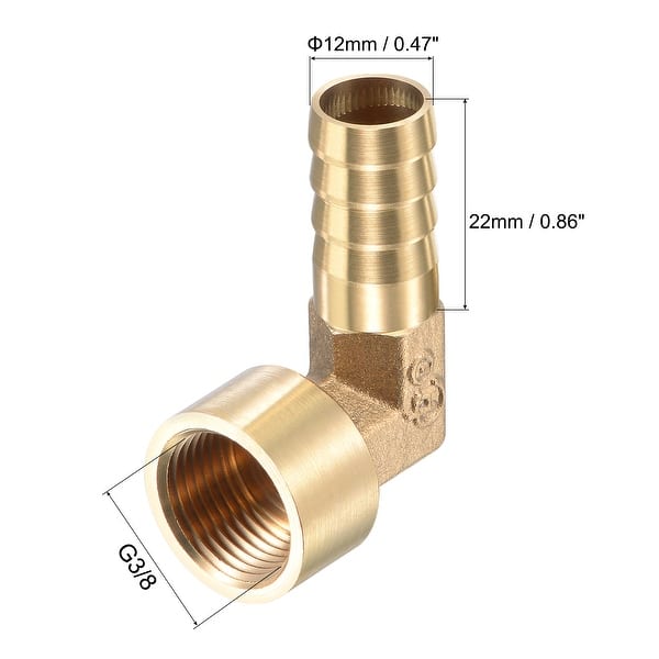 Brass Hose Barb Fittings Elbow Barbed G Female Pipe Connectors Adapter for Water Fuel Air ...