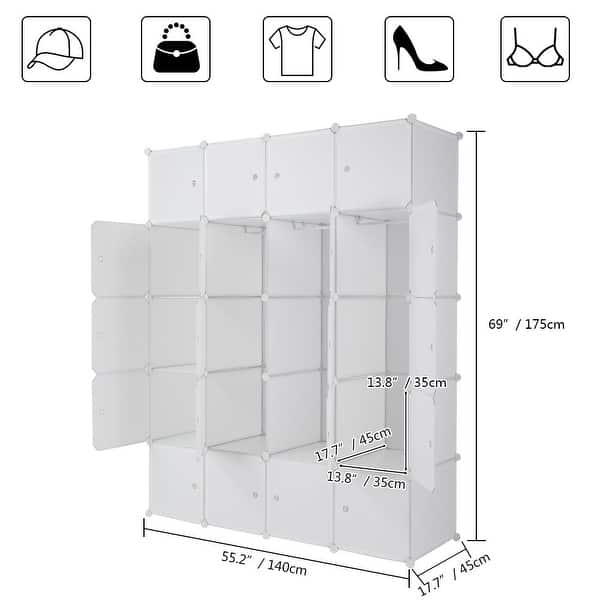 20-Cube DIY Closet Cabinets Shelves Storage Organizers - Bed Bath ...