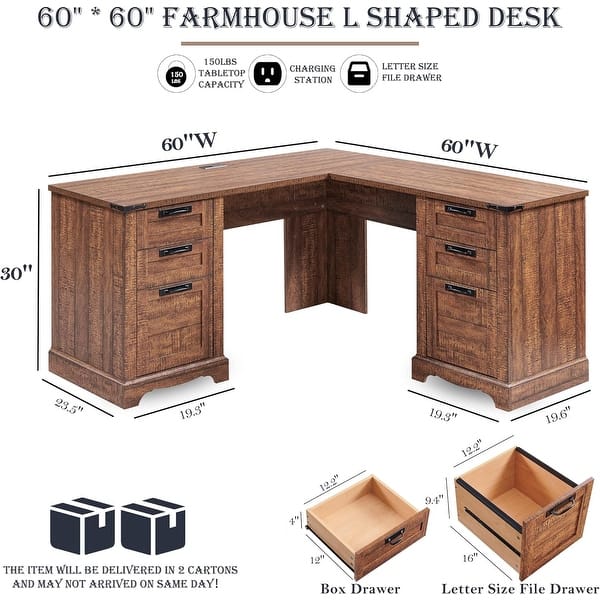 corner desk dimensions