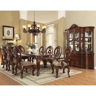 ACME Rovledo Side Chair (Set-2), Fabric & Cherry - Bed Bath & Beyond ...