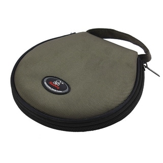 Round Shaped Metal Zip Up 20 Pockets DVD CD Holder Storage Case Bag ...