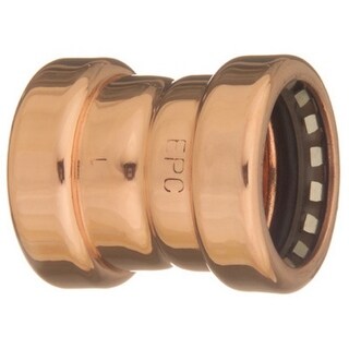 Mueller 650-003HC ProLine Copper Push Fit Coupling with Stop, 1/2 ...