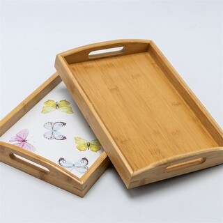 DCP Wooden Tray, square Tea Tray, Household Wooden Plate, Creative Food ...