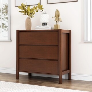 Sleek Mid Century Modern 3-Drawer Chest - Bed Bath & Beyond - 38317910