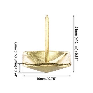 Upholstery Nails Tacks 19mm Square Head 21mm Height Nails Pins Gold ...