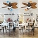 Moasis 52" Palm Leaf Tropical Style Ceiling Fan LED Light with Remote ...